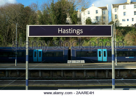 Hastings British Rail Railway Train Station East Sussex UK Stock Photo ...