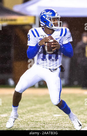 Duke Blue Devils quarterback Quentin Harris (18) during the NCAA ...