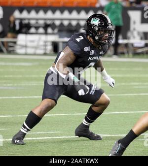 November 23, 2019 - Hawaii Rainbow Warriors wide receiver Jason-Matthew ...