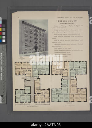 Dudley Court, 565 569 West 139th Street; Plan of first floor; Plan of ...