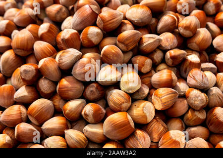 Close up full frame brown walnuts in shells Stock Photo - Alamy