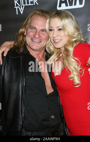 Katie Morgan, Evan Stone at the TV premiere of "Lady Killer" held at ...