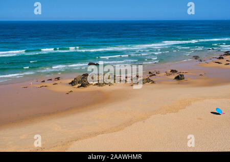 Malhao beach, Vila Nova de Milfontes, Alentejo, Portugal Stock Photo ...