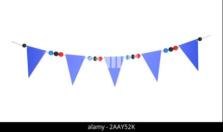 Fishtail Banner isolated White 3D Rendering Stock Photo - Alamy