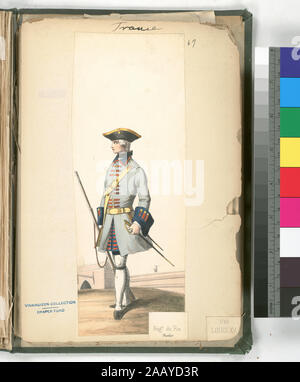 Soldier of France 1740-1745 Louis XV Stock Photo - Alamy