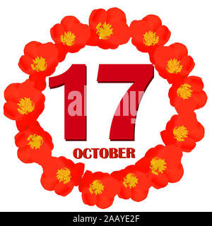 October 17 icon. For planning important day. Banner for holidays and ...