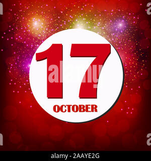 October 17 icon. For planning important day. Banner for holidays and ...