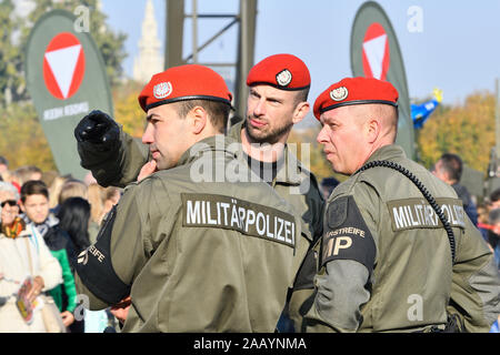 Soldiers of German Bundeswehr and Austrian Military Police inspect a ...