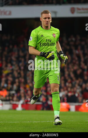 Bernd Leno of Arsenal during the Premier League match at the Craven ...