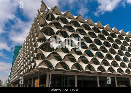 Exterior of the King Fahad National Library in Riyadh, Saudi Arabia ...