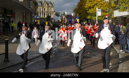 Marching band, remembrance Sunday Stock Photo - Alamy