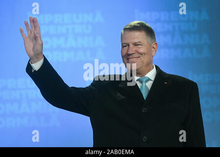 Bucharest, Romania - November 24, 2019: Romanian President Klaus ...
