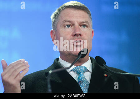 Bucharest, Romania - November 24, 2019: Romanian President Klaus ...