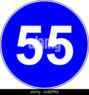 Speed limit 55 road sign in USA Stock Photo - Alamy