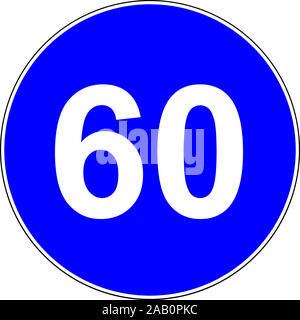 Speed limit 60 road sign in USA Stock Photo - Alamy