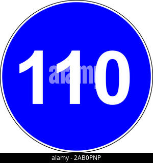 110 speed limit sign Stock Photo - Alamy