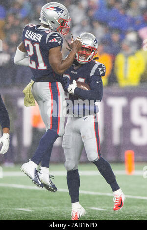 New England Patriots strong safety Duron Harmon runs a drill during a combined NFL football ...