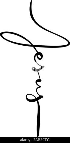 Jesus - Hand written Vector calligraphy lettering text in cross shape ...