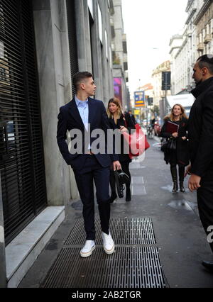 Milan, Hero Fiennes Tiffin in the center Hero Fiennes Tiffin, 22-year ...