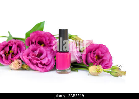 Nail polish with flowers Stock Photo - Alamy