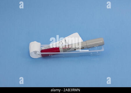 Eindhoven, the Netherlands, 12th November 2019. Humira, adalimumab. A ...