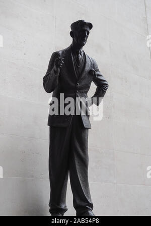 George Orwell sculpture in front of the BBC headquarters, London ...