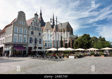 Historical Building in Neuer Markt Square, Rostock Stock Photo - Alamy