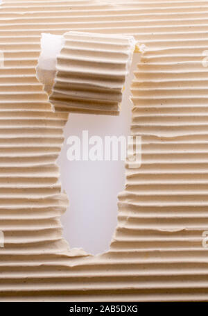 Rolled up torn paper on a white background Stock Photo - Alamy