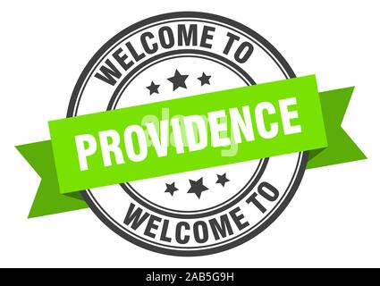 Providence sign. welcome to Providence green sticker Stock Vector Image ...