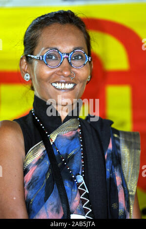 Portrait of Bibi Russell, fashion designer and former international ...