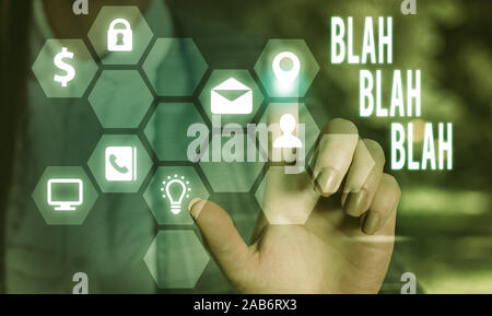 Handwriting text Blah Blah Blah. Conceptual photo Talking too much ...