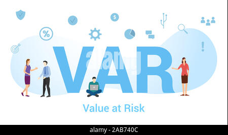 VAR Value at risk symbol. Concept words VAR Value at risk on beautiful ...