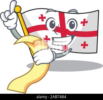 Cute cartoon Georgia state character clipart. Illustrated map of state ...