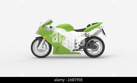 3d rendering of a super sport motorcycle isolated in studio background ...