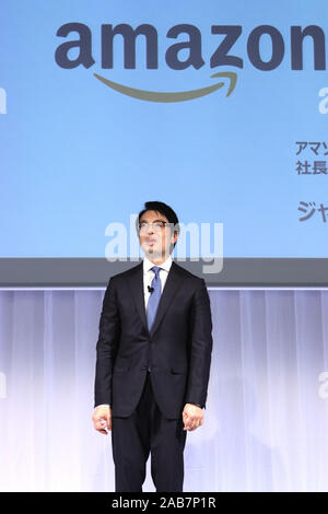 Amazon Japan President Jasper Cheung speaks during an interview in ...