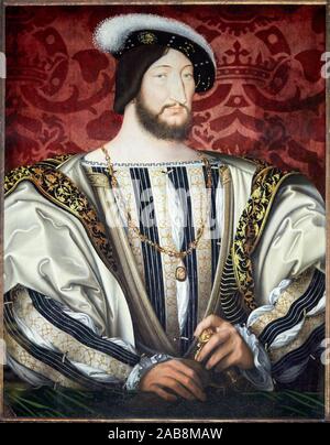 The Louvre Museum. Portrait of Francis I, King of France, by Jean ...