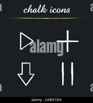 Play and pause black buttons. Line art style. Vector icons isolated on ...