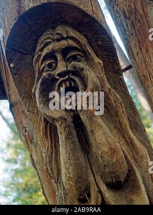 Lithuania. Curonian Split. Traditional lithuanian wood sculpture at ...