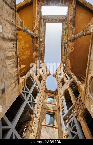 Barakat Building, Beirut, Lebanon. This war damaged building is to be ...