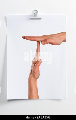 Time break hand symbol - hands gesture Stock Photo - Alamy