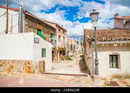Street. Pinilla del Valle, Madrid province, Spain Stock Photo - Alamy