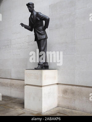 George Orwell sculpture in front of the BBC headquarters, London ...