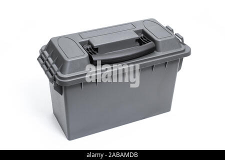 plastic waterproof container on a white background in insulation Stock ...
