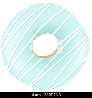 sweet breakfast colorful donut with sprinkles and hot chocolate Stock ...