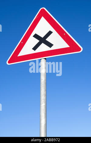 give way priority road sign yellow diamond german germany deustch ...