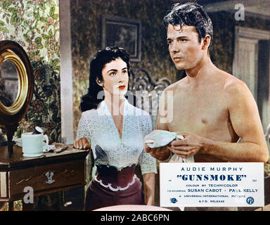 GUNSMOKE, Audie Murphy, Susan Cabot, 1953 Stock Photo - Alamy