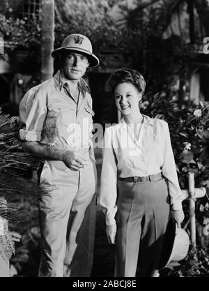 THE FIGHTING SEABEES, from left: Dennis O'Keefe, John Wayne, 1944 Stock ...