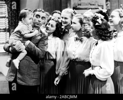 FORTY LITTLE MOTHERS, baby Quintanilla, Eddie Cantor, 1940 Stock Photo ...