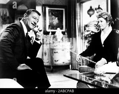 HELLFIGHTERS, from left: John Wayne, Jim Hutton (hard hat), Edmund ...