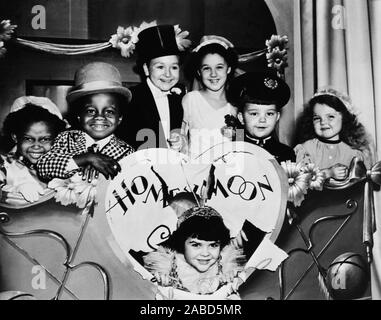 OUR GANG FOLLIES OF 1938, from left: Gloris Browne, Carl 'Alfalfa' Switzer, Darla Hood, 1937 ...